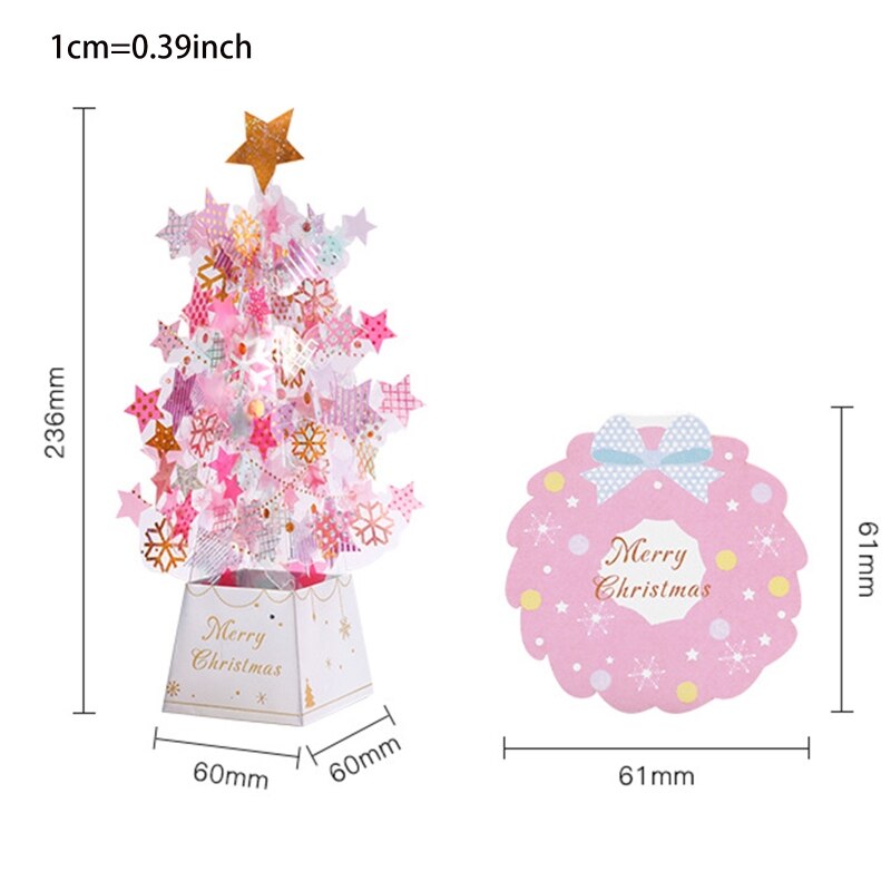 3D Pop-up Christmas Tree Castle Greeting Cards Bir... – Grandado