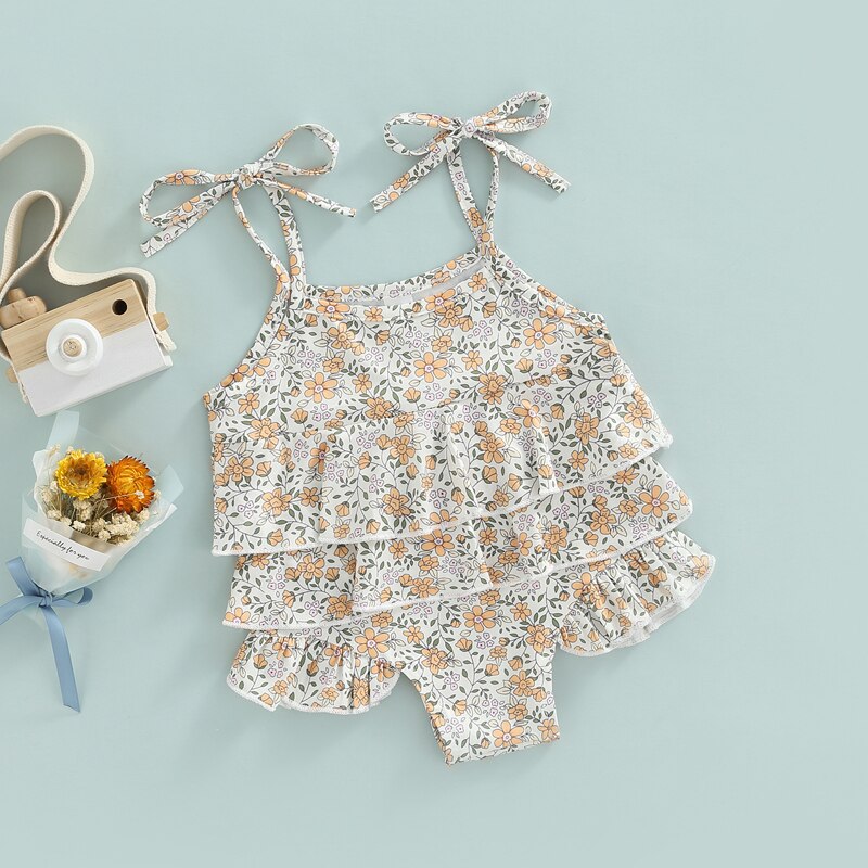 Summer Toddler Kid Girls Cute Swimsuit Ruffle Slee... – Vicedeal