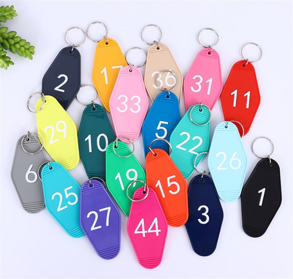 30pcs/lot Blank Acrylic Motel Keychain Key tag lug... – Grandado