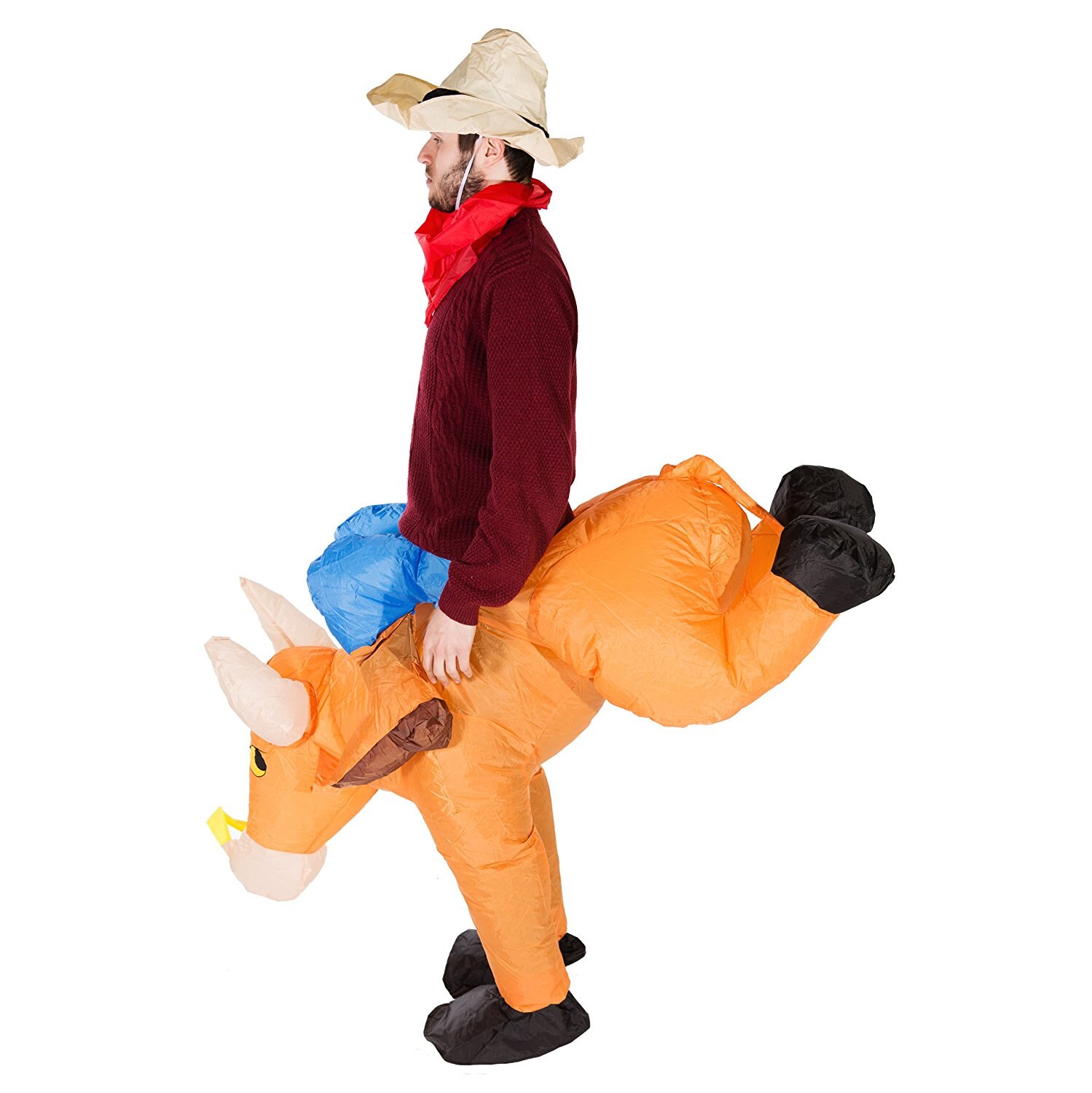 Inflatable Cow Costume Ride on Bull Cowboy Cosplay... – Grandado
