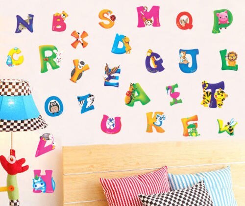A-Z Alphabet Letters Animals Mural Wall Sticker fo... – Grandado