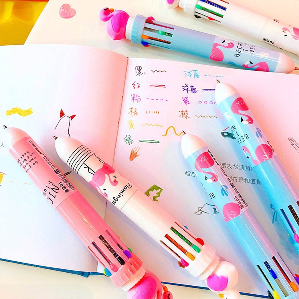 1pc 10-Color Ballpoint Pen Cute Cartoon Gel Pen Mu... – Grandado