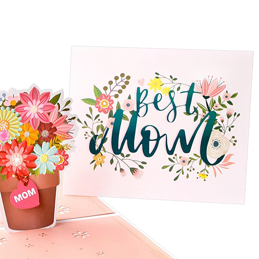 3D Heart Flowers Bouquet Greeting Cards with Envel... – Grandado