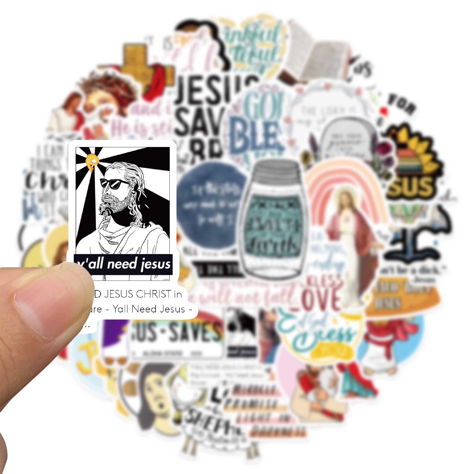 25/50PCS Jesus Stickers For Adults Religious Chris... – Grandado
