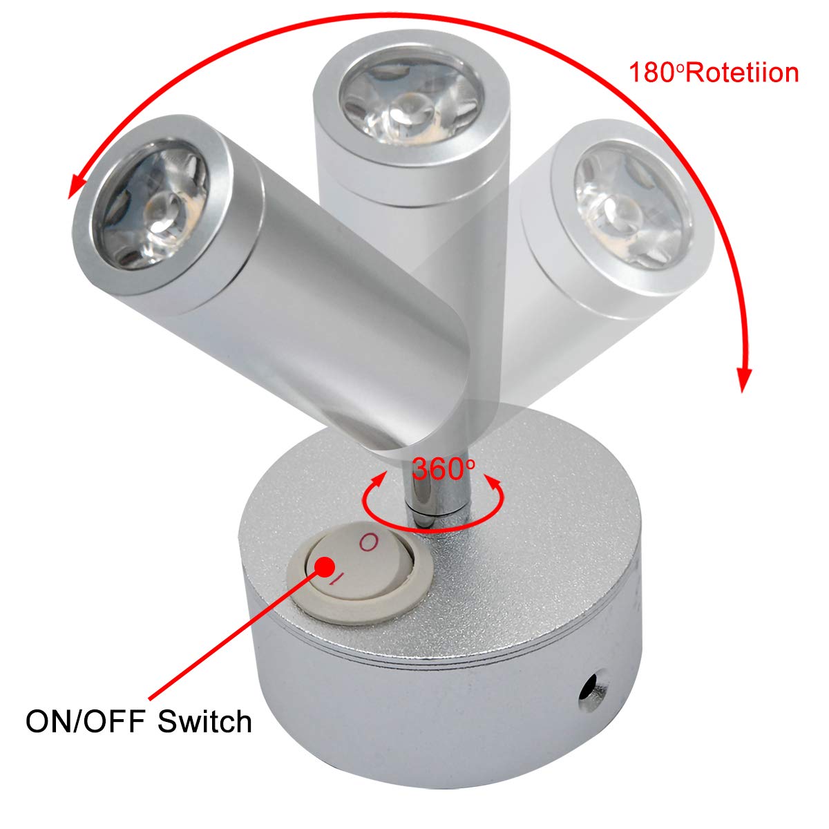 1PCS Warm LED Wall Spot Light Ceiling Reading Spot... – Grandado