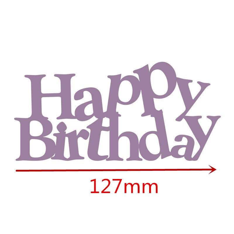 Happy Birthday Metal Cutting Dies Birthday Word Di... – Grandado
