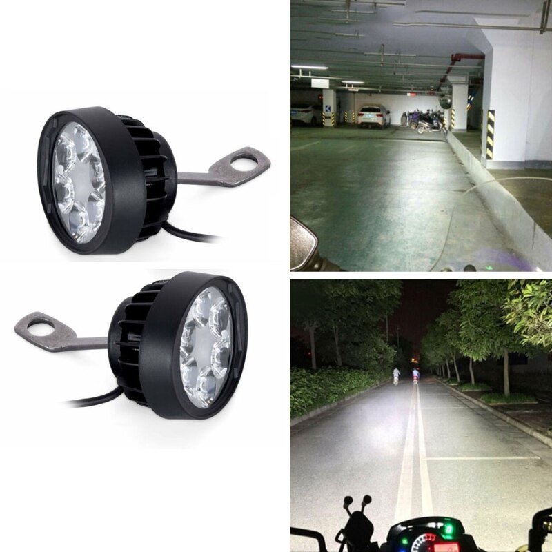 2pcs Motorcycle Headlight Fog Driving Lights 6 LED... – Grandado