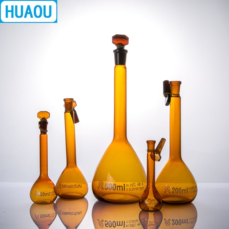 HUAOU 5/10/25/50mL Volumetric Flask Transparent & ... – Grandado