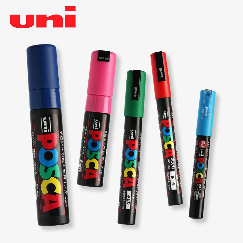 UNI POSCA Series PC-1M / PC-3M / PC-5M POP POP Pos... – Grandado