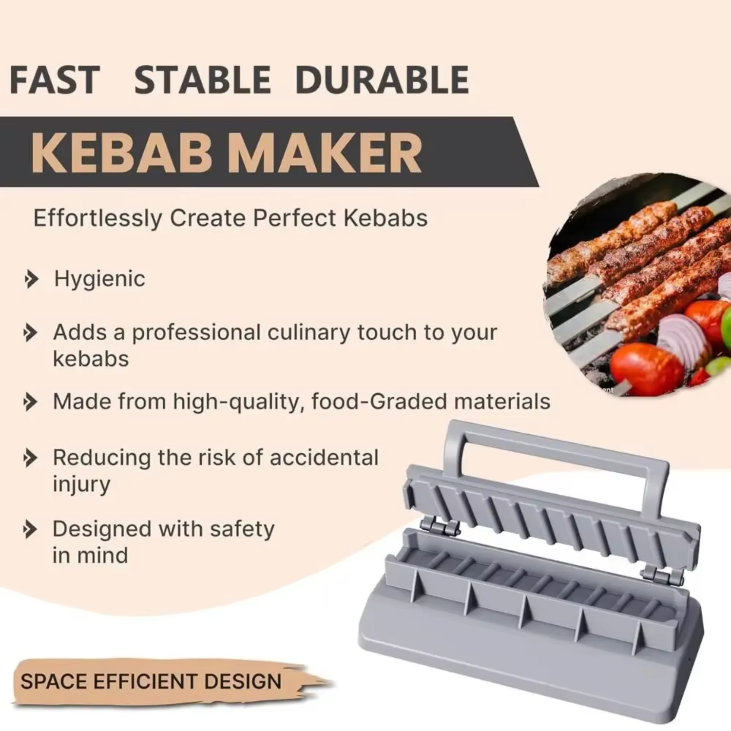 Manual Kebab Maker Turkey Reusable Barbecue Mold C... – Vicedeal