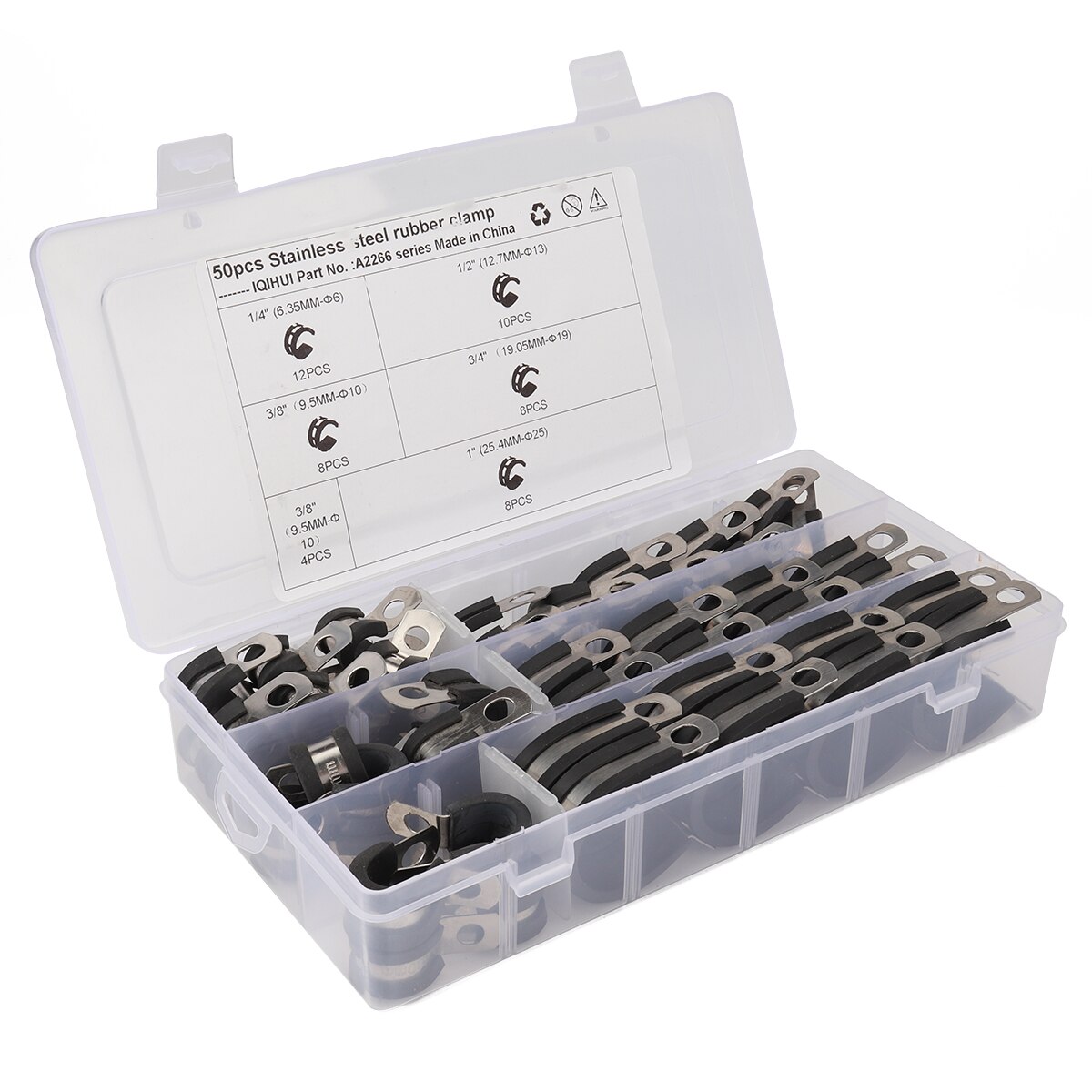 50Pcs Rotatable Cable Clamps Assortment Kit Stainl... – Grandado