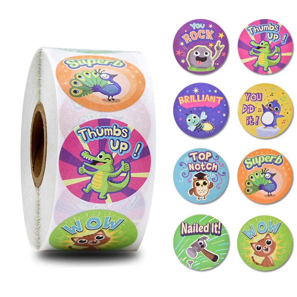 500 Stuks Leuke Dieren Beloning Stickers Voor Lera... – Vicedeal