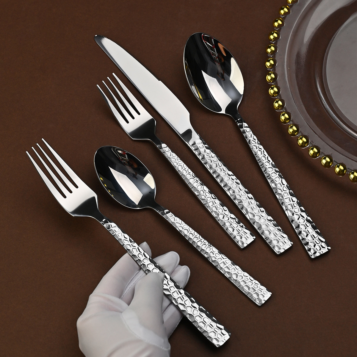 5Pcs Cutlery set Stainless steel tableware set for... – Vicedeal