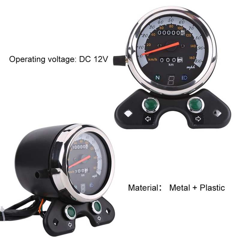 Universal Motorcycle Dual Odometer Speedometer Spe... – Vicedeal