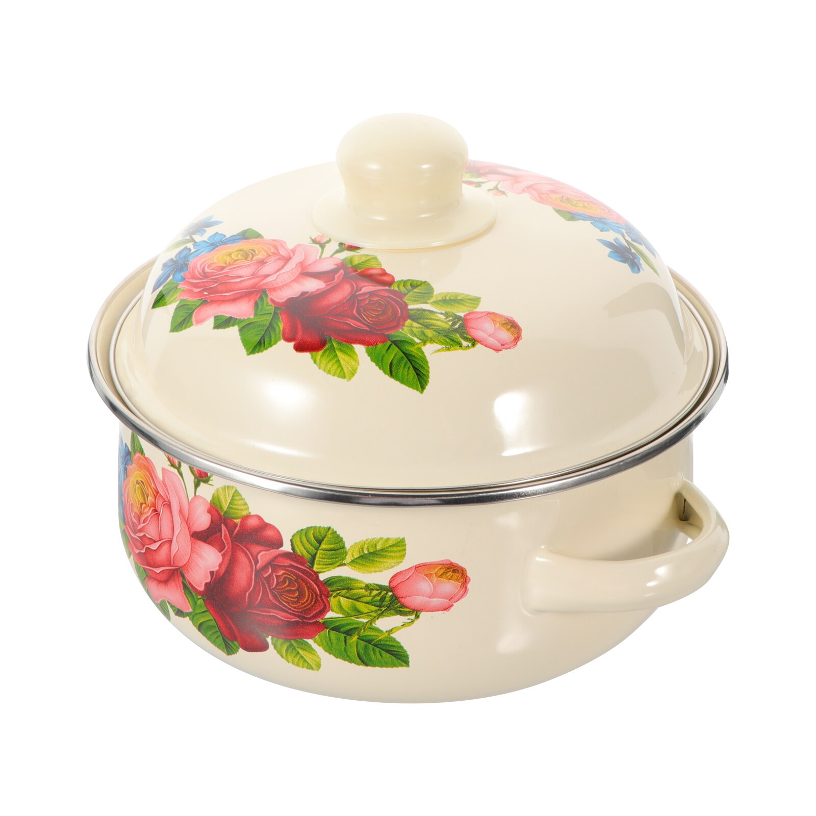 Kitchen Stockpot Enamel Cooking Pot Binaural Soup ... – Grandado