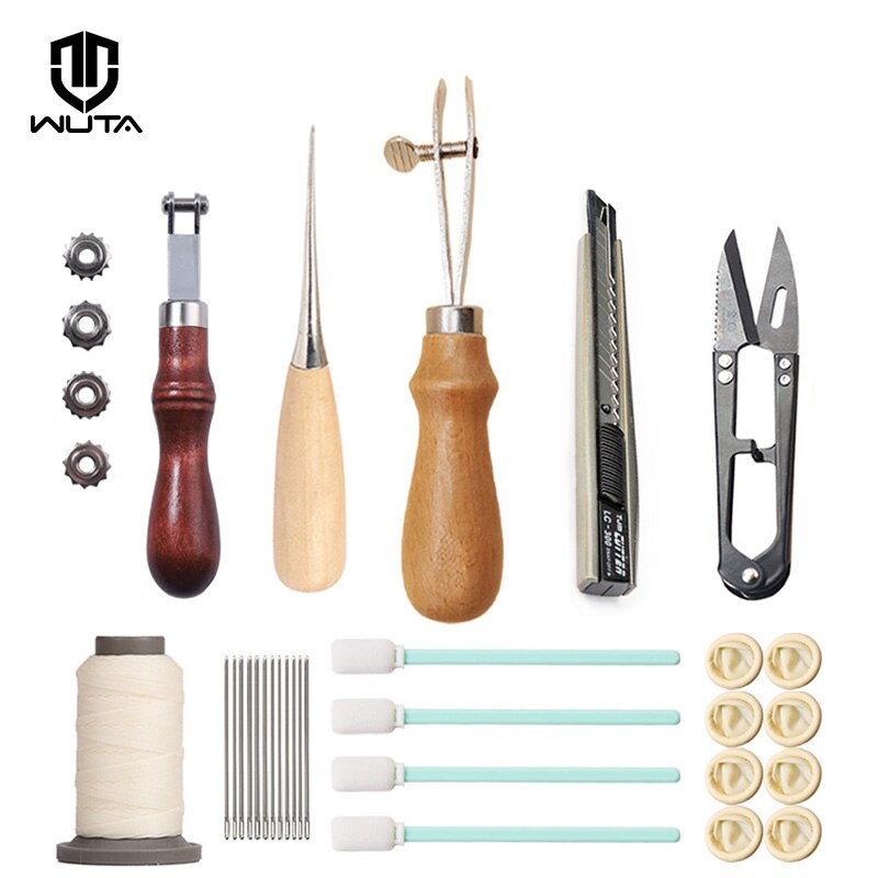 WUTA Leather Craft Tools Kit Hand Sewing Stitching... – Grandado