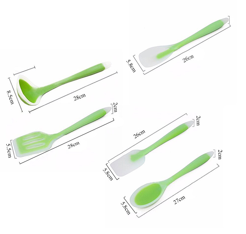 TEENRA 5Pcs Non-stick Silicone Cooking Utensil Set... – Grandado