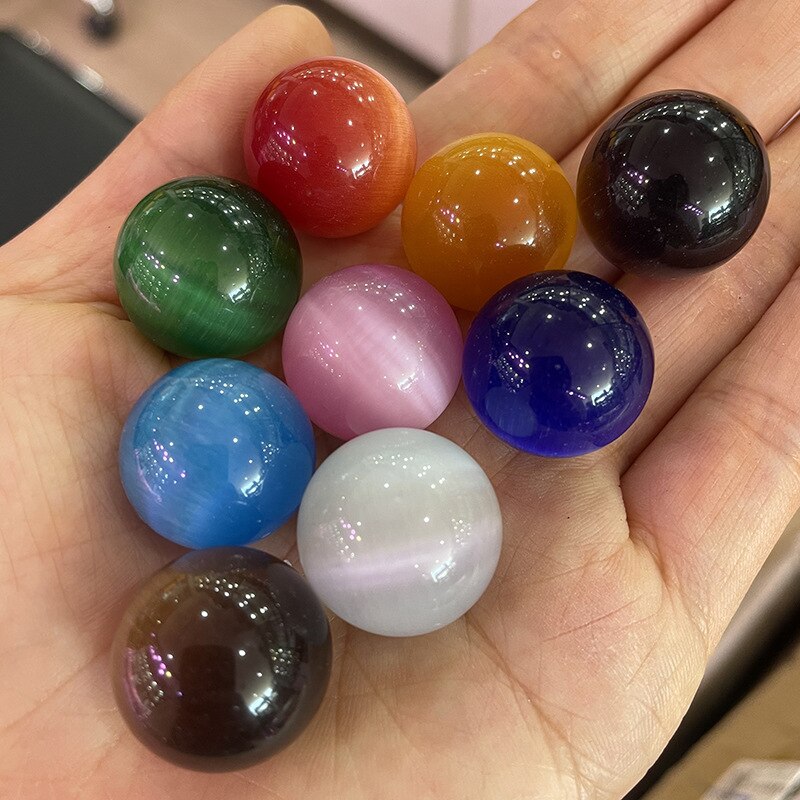 20mm Cat's Eye Quartz Crystal Ball Marbles 8 D... – Vicedeal