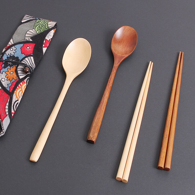 Wood Spoon Japanese Kitchenware Metal Chopsticks S... – Grandado