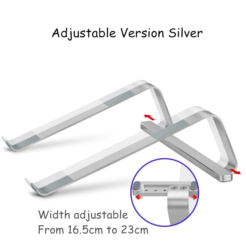 Width Adjustable Aluminum Laptop Stand Desktop Ris... – Grandado
