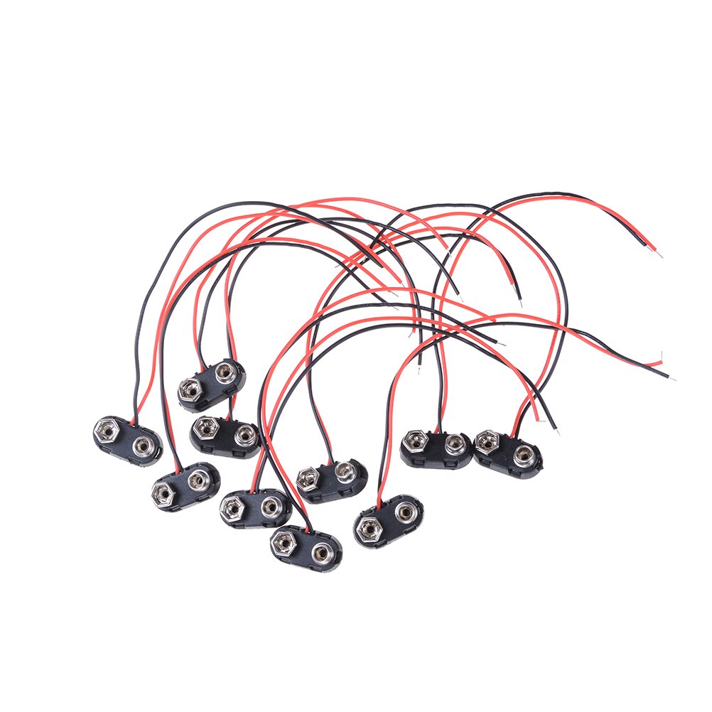 10 Stuks 15Cm T Type 9V Batterij Snap Connector Cl... – Vicedeal