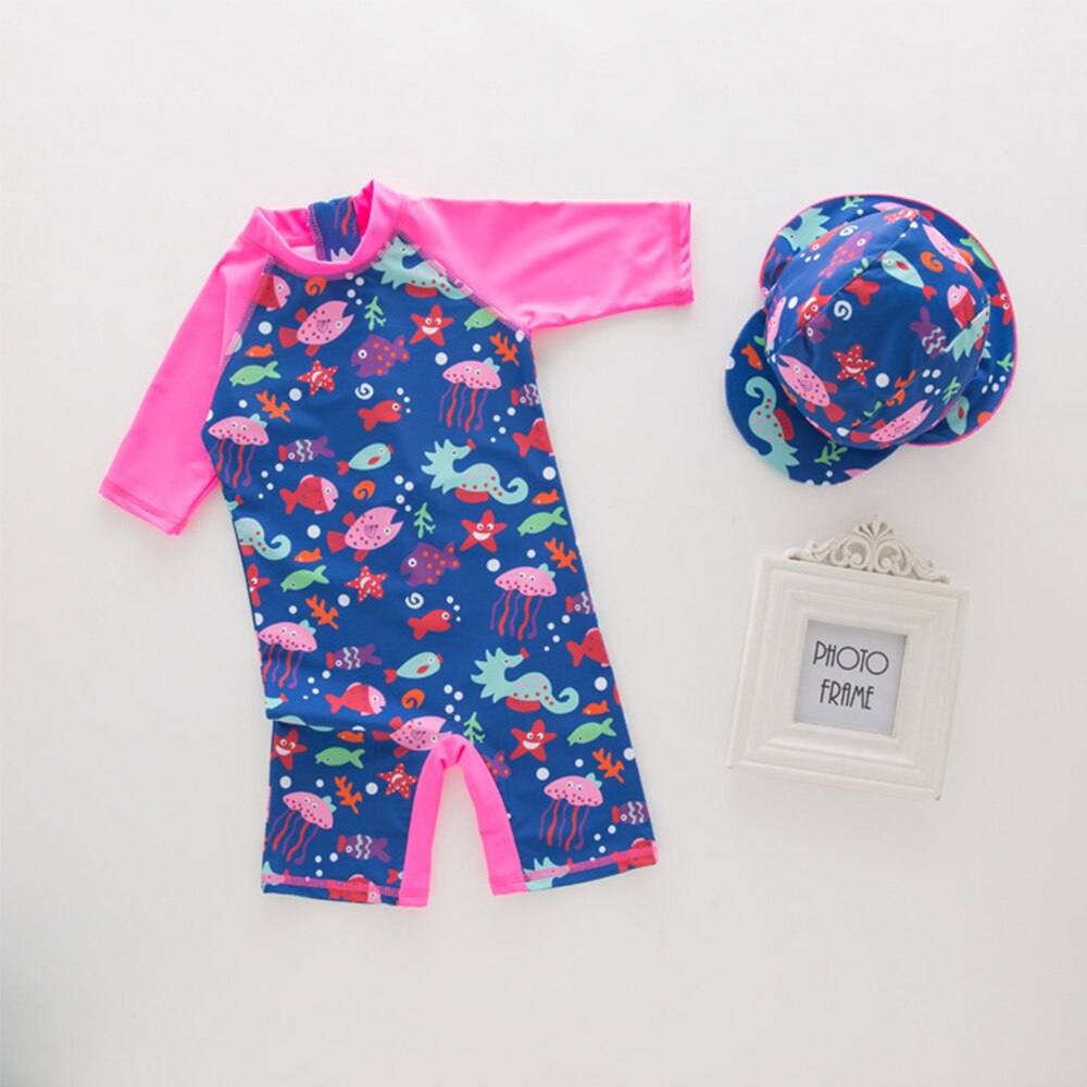 Summer Children Swimsuit Girl One-Piece Swimsuit Z... – Grandado