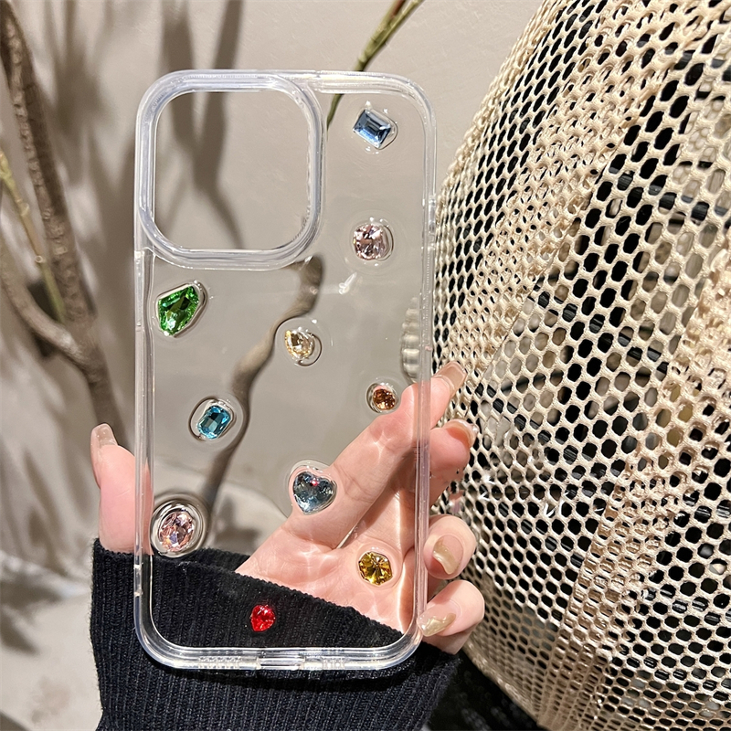 Luxury Glossy Diamond Clear Epoxy Case For iPhone ... – Grandado