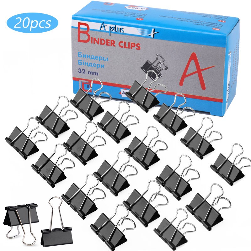 LMDZ-Clips de Metal negro para encuadernación, pap... – Grandado