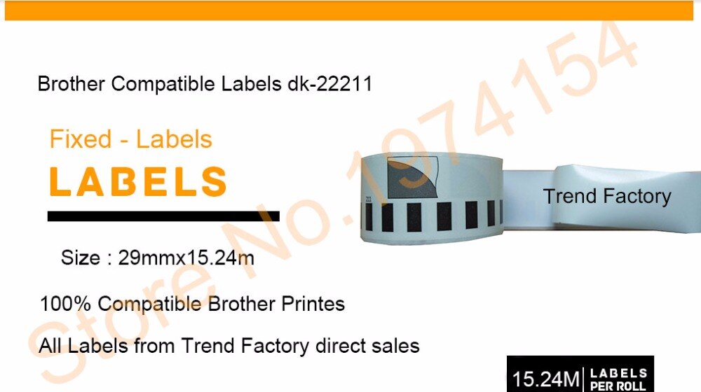 3 Refill Rolls Kompatibel DK-22211 Label 29mm * 15... – Vicedeal