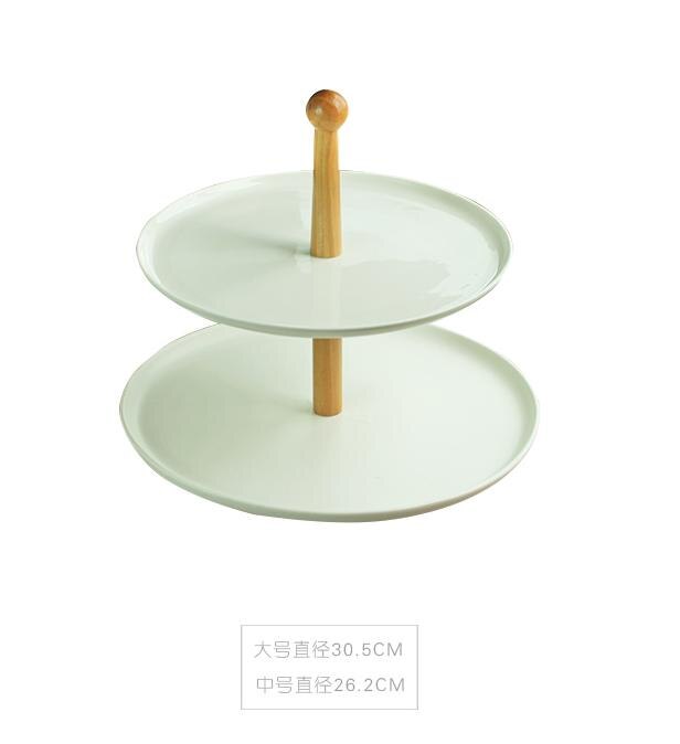 Ceramic Double-layer Fruit Plate Two Or Three Laye... – Vicedeal
