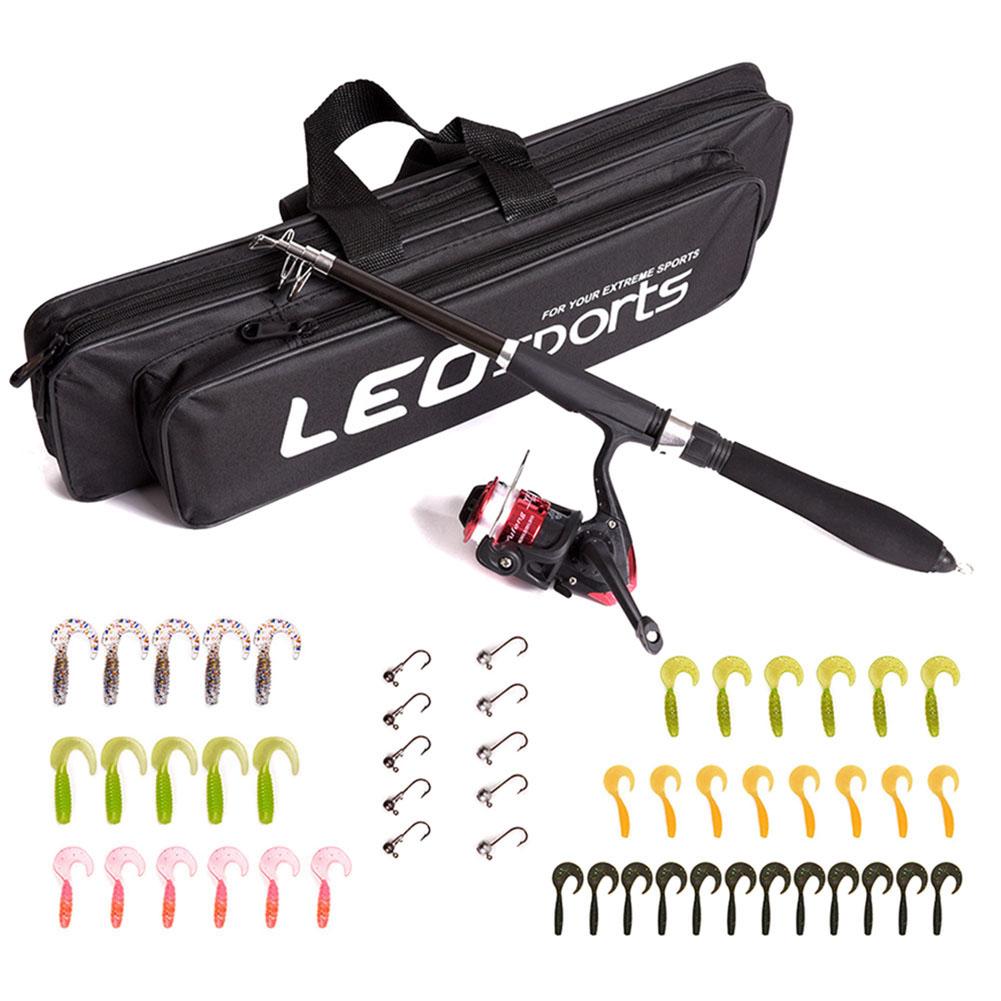 Beginner Portable Fishing Rod Set Childrens Spinni... – Grandado