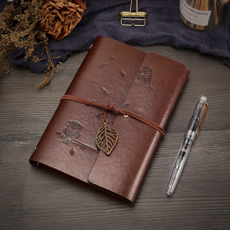 VEESUN Notebook Owl A4, A5 Mini Journal Retro Leat... – Grandado