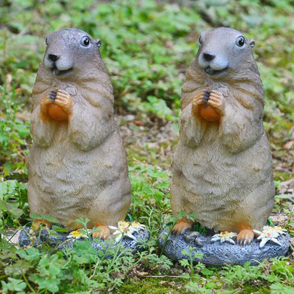 Vivid Animal Statue Duck Frog Figurines Lawn Ornam... – Grandado