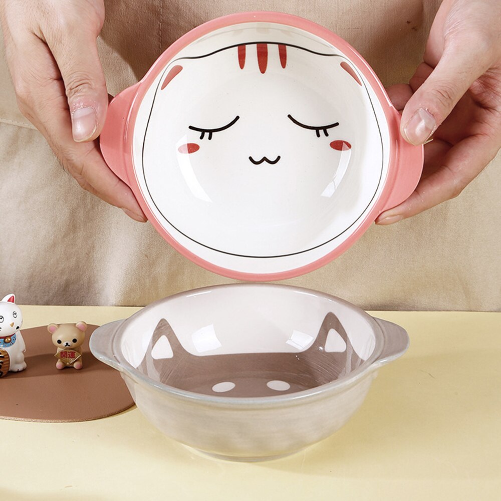 Kawaii Cartoon Bowl Tableware Ceramics Fruit Noodl... – Vicedeal