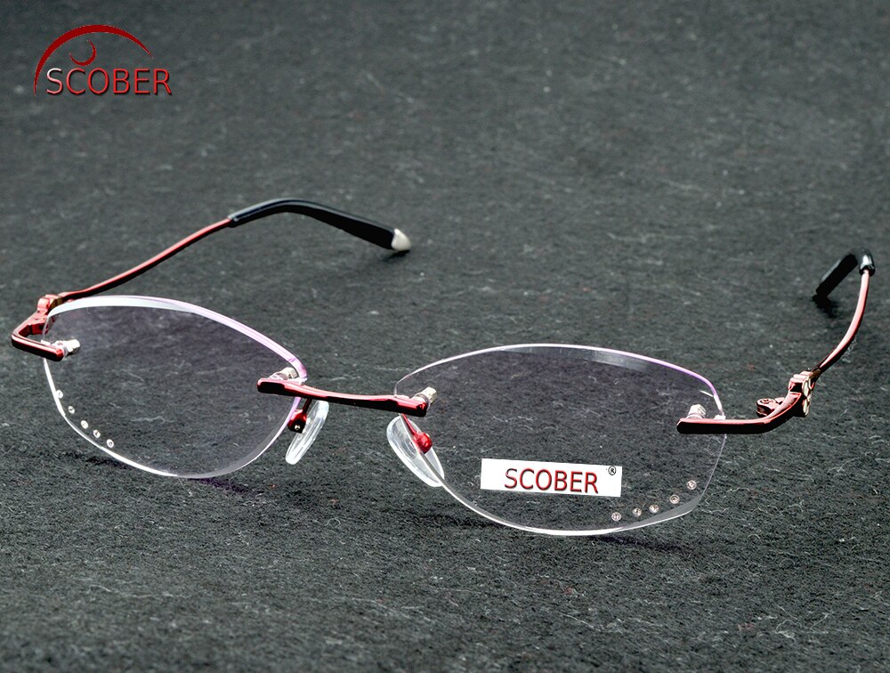 Rimless Titanium Ultra light reading glasses +1 +1... – Grandado