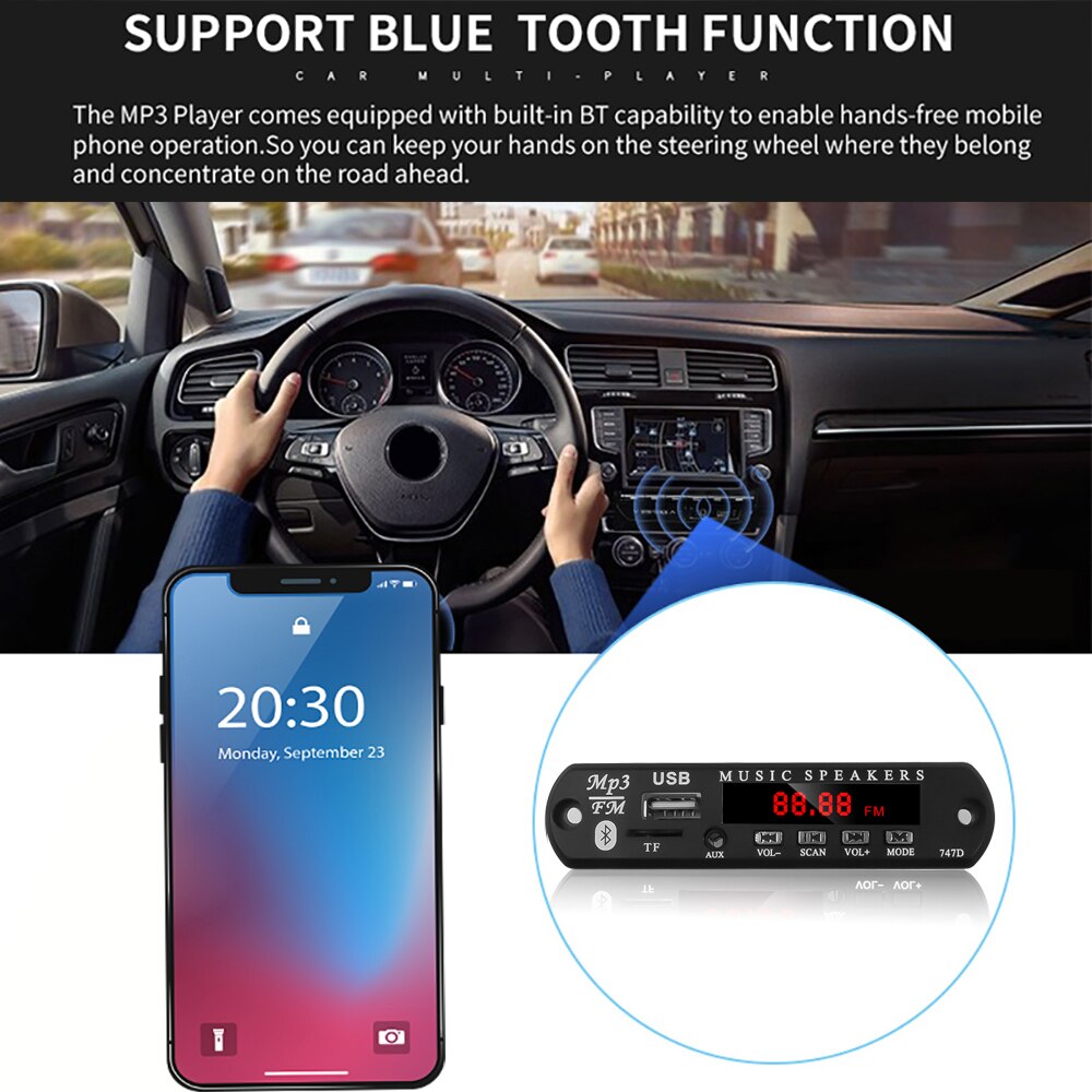 Bluetooth Audio- Modul Auto Bausatz MP3 Decoder Gr... – Grandado