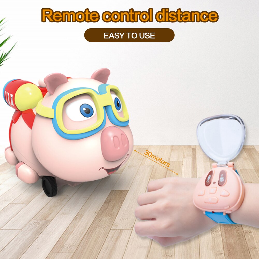 R09 RC Pig Car Toy RC Pig Robot with 2.4G Watch Re... – Vicedeal