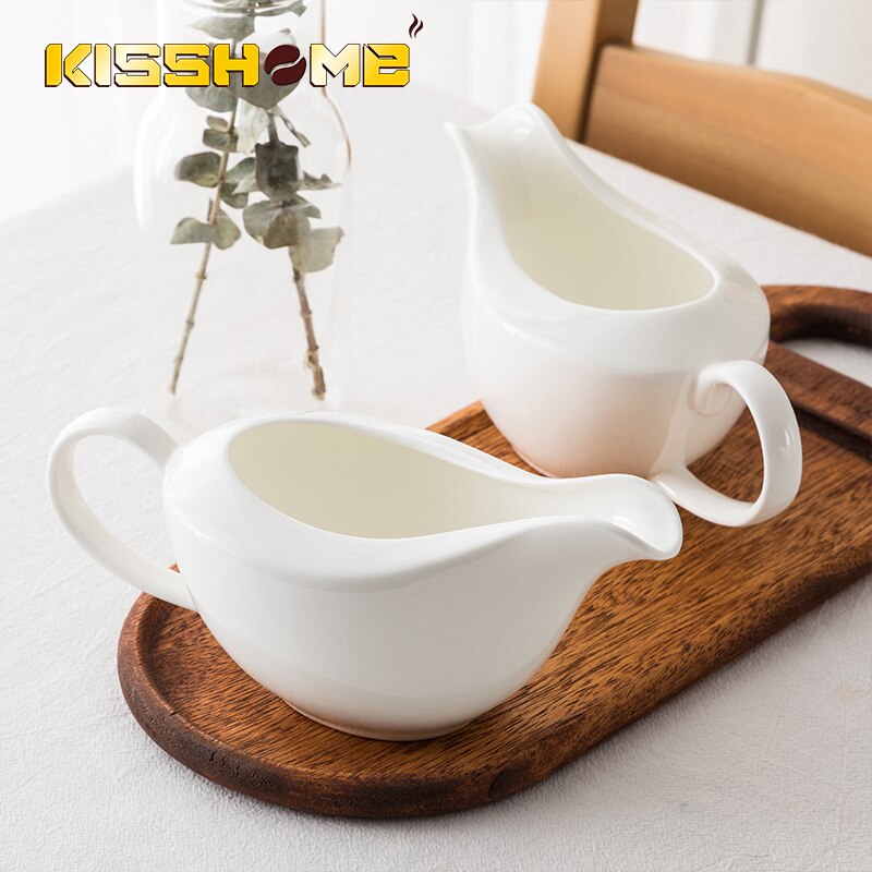 Pure white ceramic sauce bucket Western tableware ... – Vicedeal