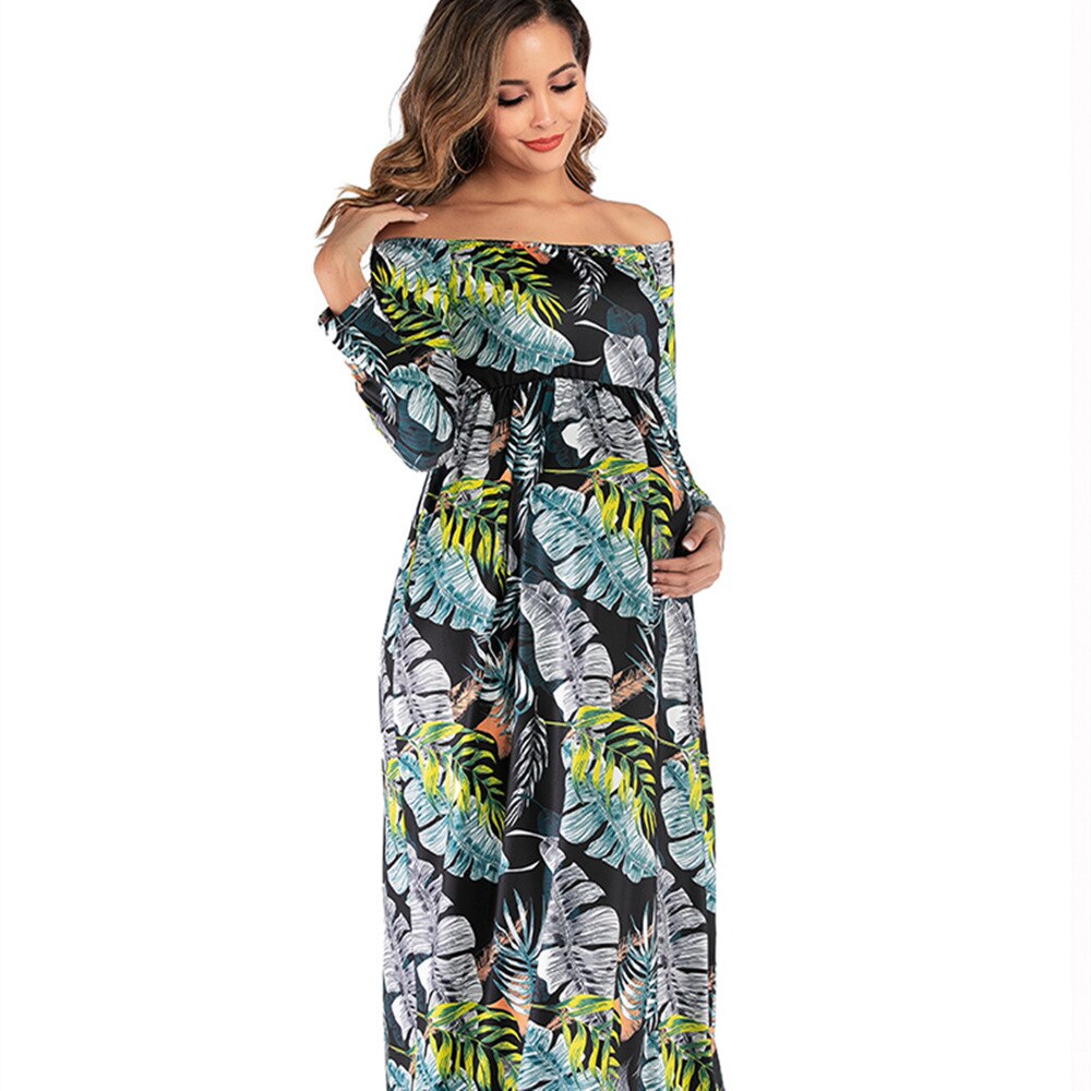 Maternity Clothing Autumn Long Sleeve Dresses Shou... – Grandado