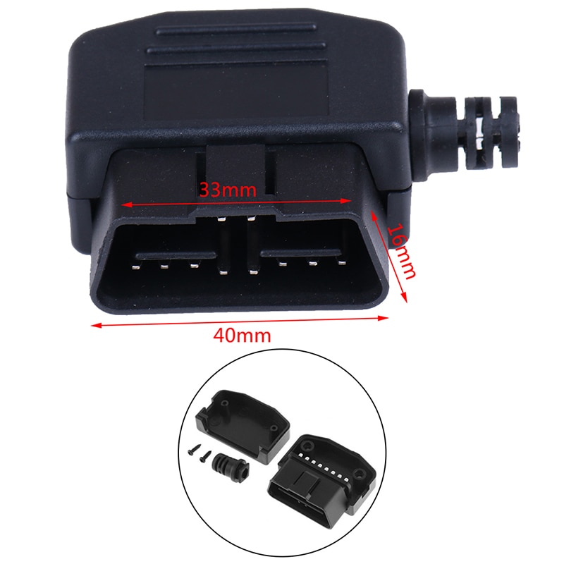 1set OBD II Type 16 Pin Male Auto Car Connector Ca... – Vicedeal