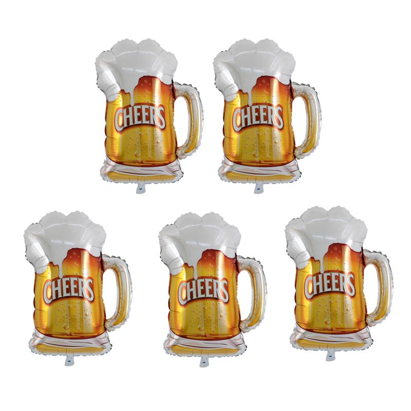 5 Pcs Foil Balloons Golden Beer Cups Balloons Birt... – Vicedeal