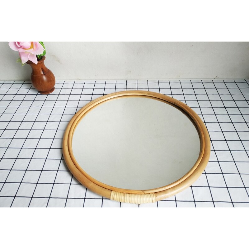 2022 Rattan Circle Wall Mirror 16 Inch Round Dress... – Grandado