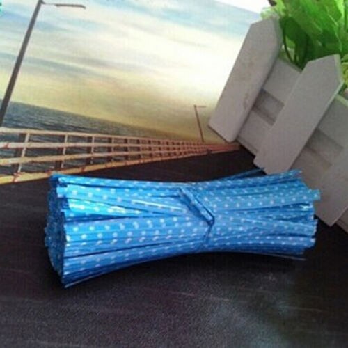100 Pcs/pack Metallic Dot Twist Ties Wire Cello Ba... – Grandado
