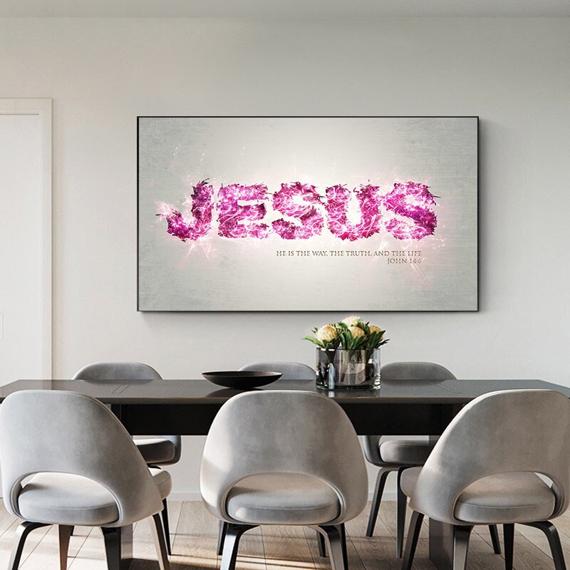 Posters and Prints Christian Jesus Letter Wall Art... – Grandado