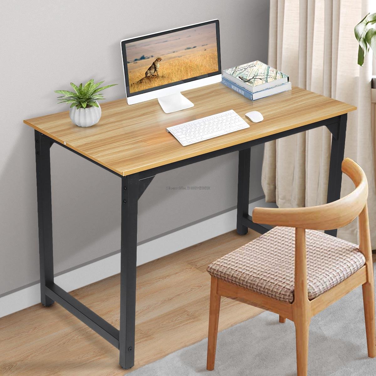 Wooden Computer Desk Office Desk Modern Writing Ta... – Grandado