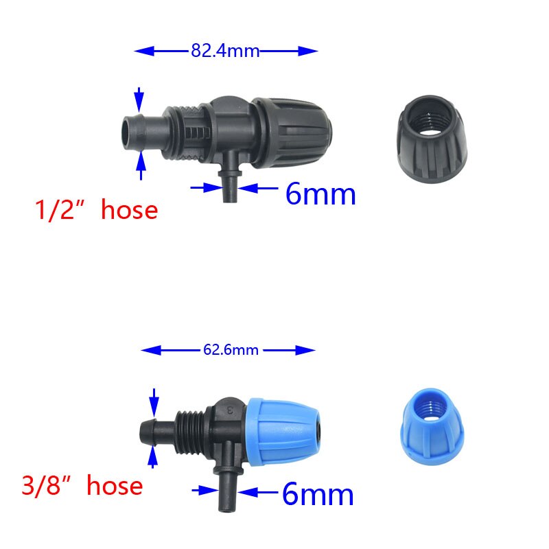 T-Type 3/8 "1/2 Inch Tot 6Mm Verminderen Tee Conne... – Grandado