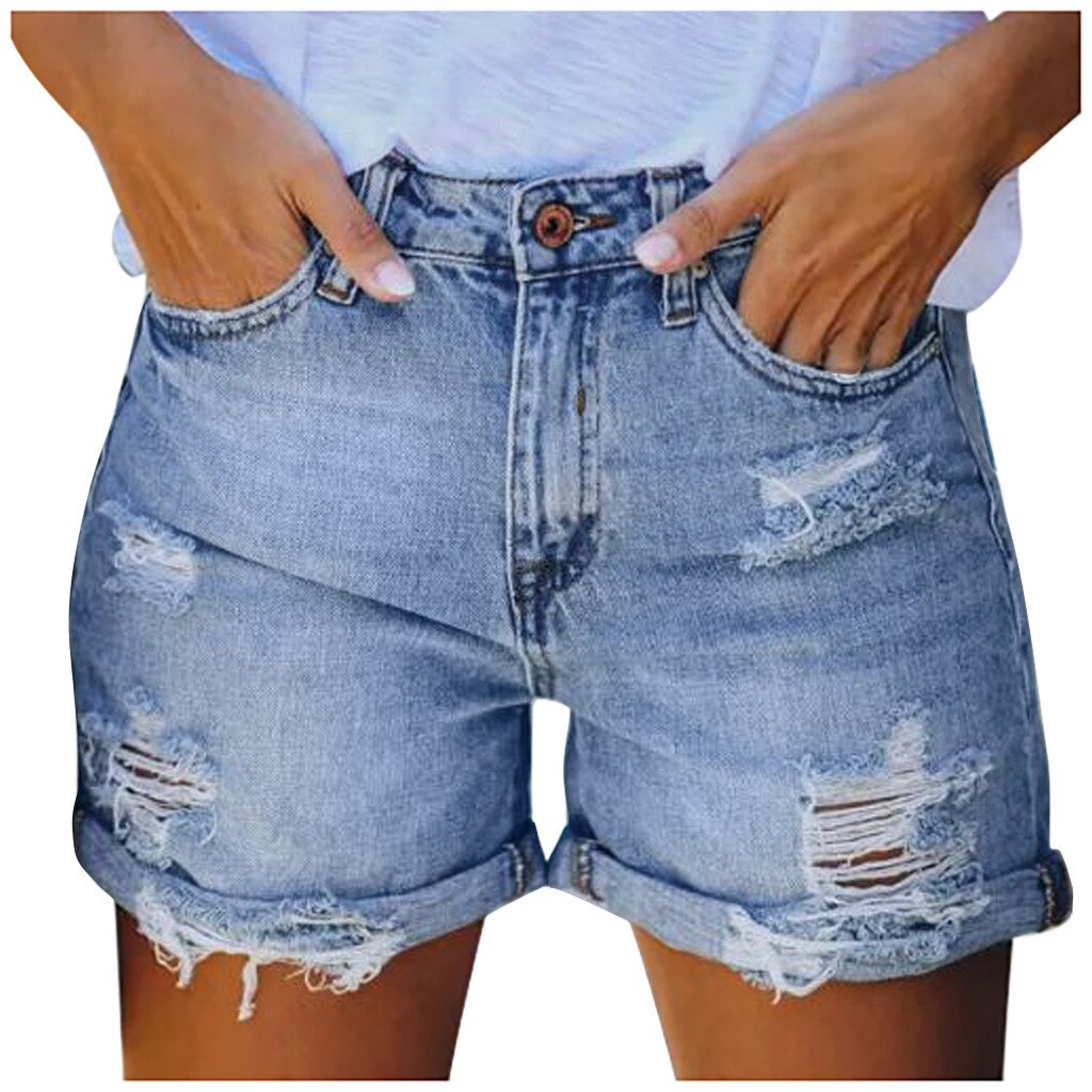 Mode Vrouwen Vintage Gescheurd Gat Shorts Zomer Da... – Vicedeal