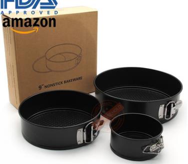 Set Of 3 Non Stick Spring Form Round Cake Baking B... – Grandado