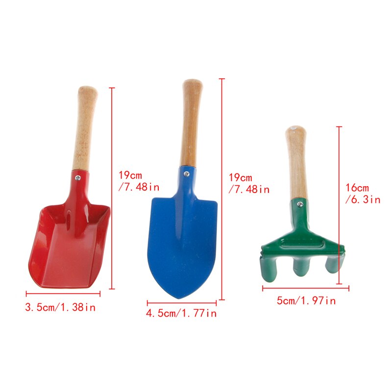 3Pcs Kid Children Mini Garden Tools Set Trowel Rak... – Vicedeal