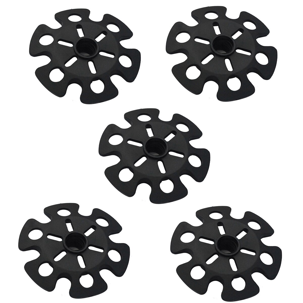 5pcs Black Mud Ski Baskets Snow Flake Baskets Walk... – Grandado